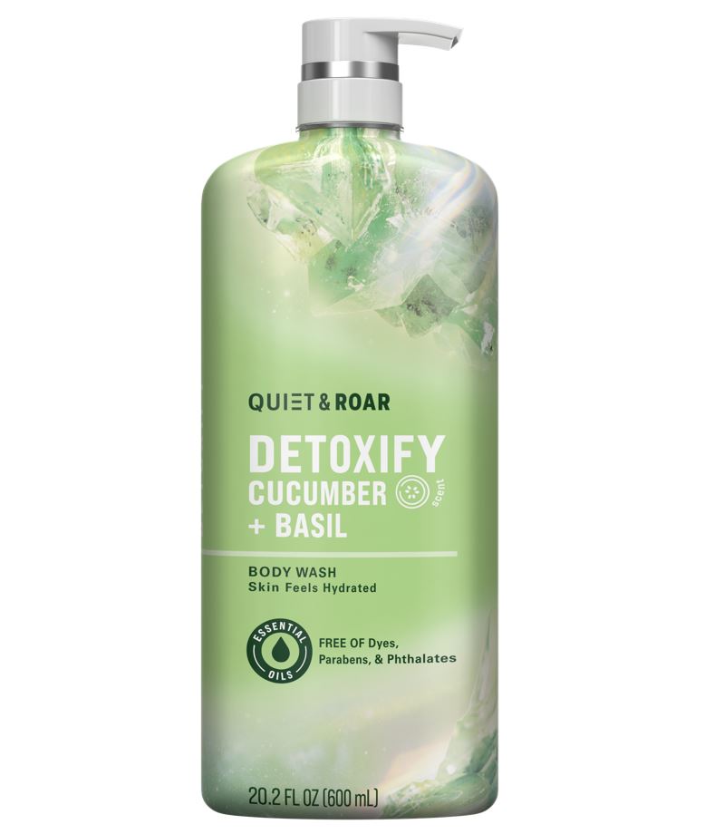 Quiet & Roar Body Wash Cucumber + Basil 20.2 fl oz/600mL - Free Samples ...