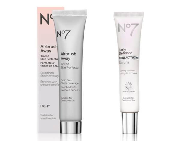 No7 Airbrush Away Tinted Skin Perfector & No7 Early Defence Glow ...